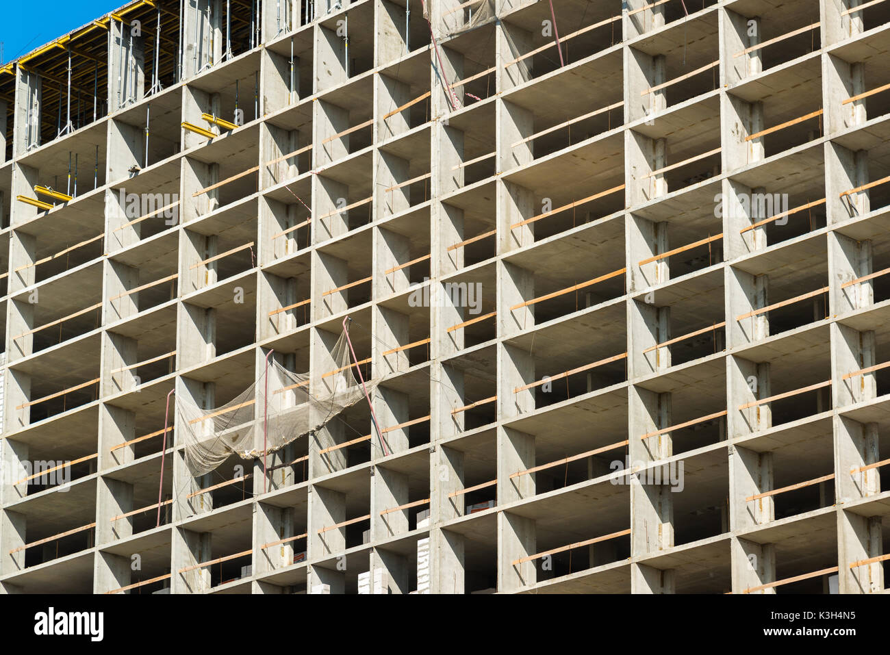 Construction of monolithic residential building in Moscow, Russia Stock ...