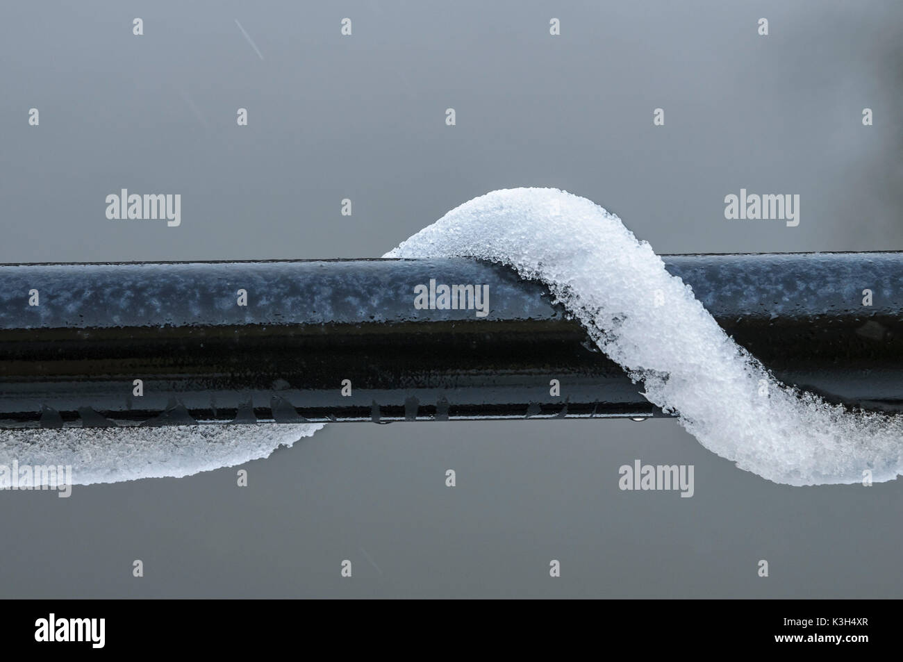 Natural Science, Melting snow in spring Stock Photo - Alamy