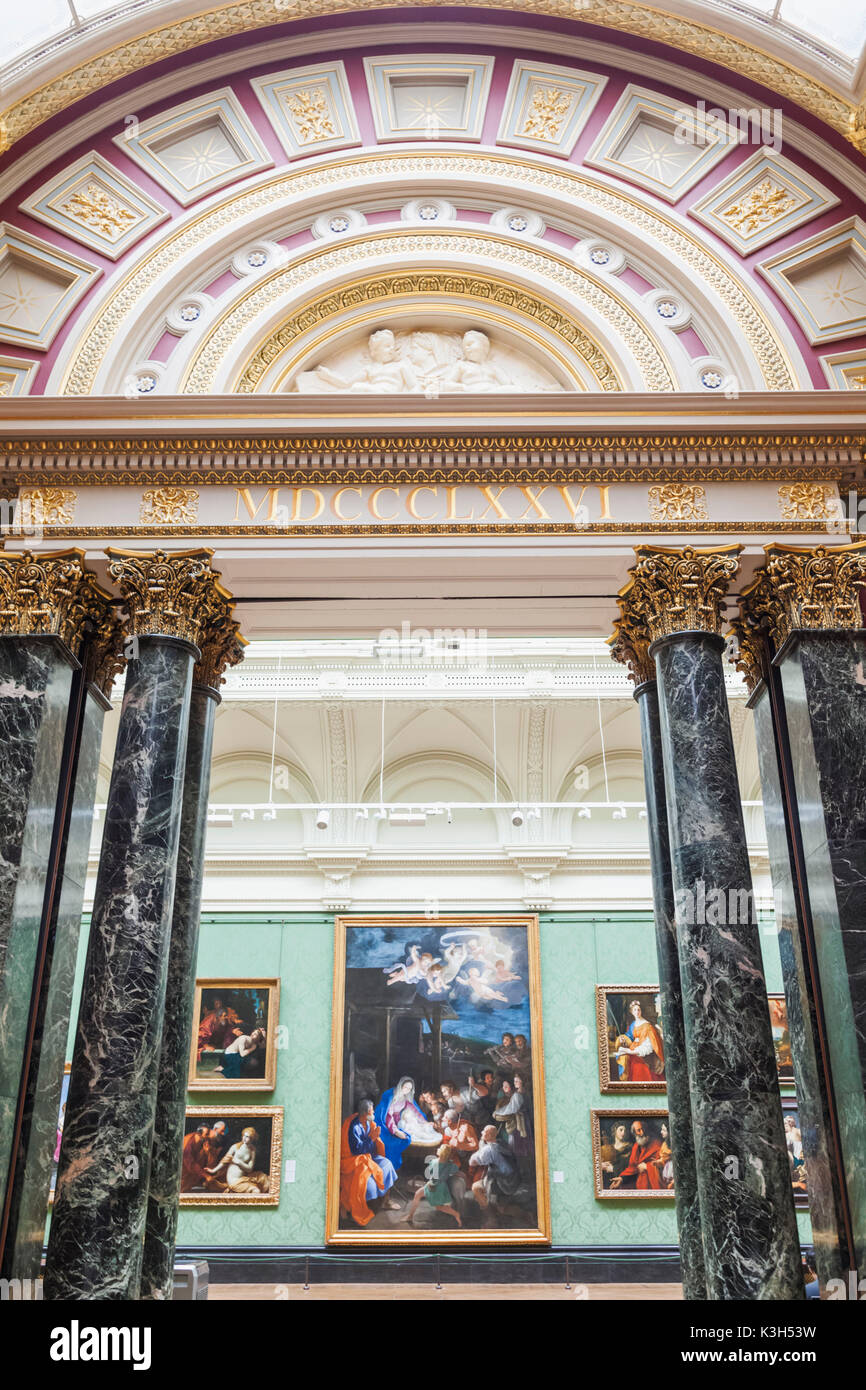 England, London, Trafalgar Square, National Gallery, Interior View ...
