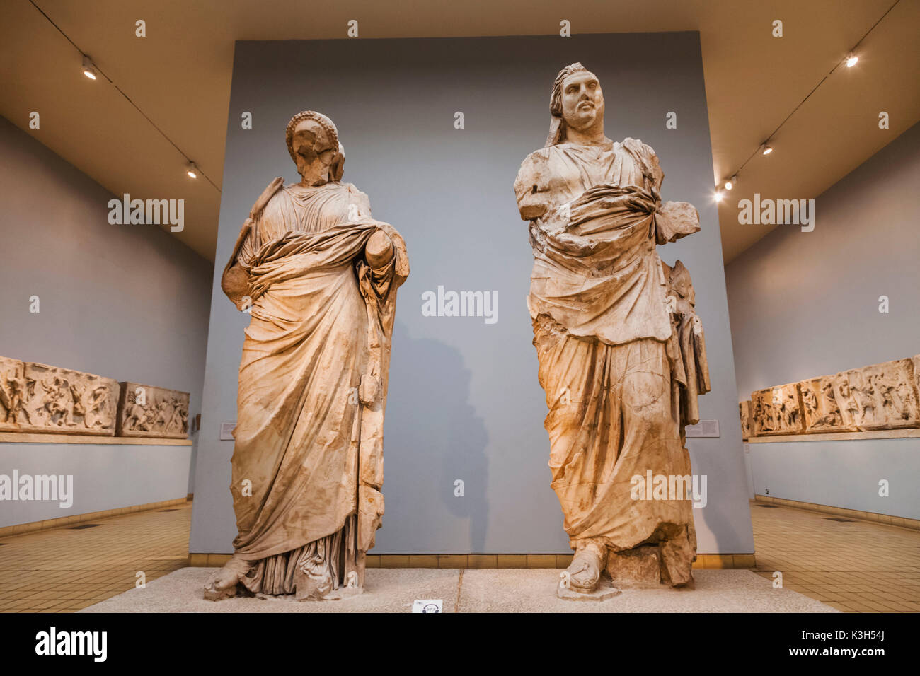 England, London, British Museum, Mausoleum of Halikarnassos, Marble ...
