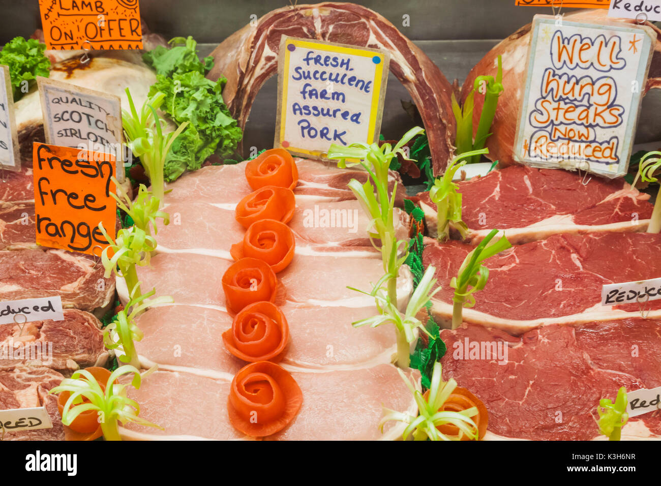 Butchers shop window uk hi-res stock photography and images - Alamy