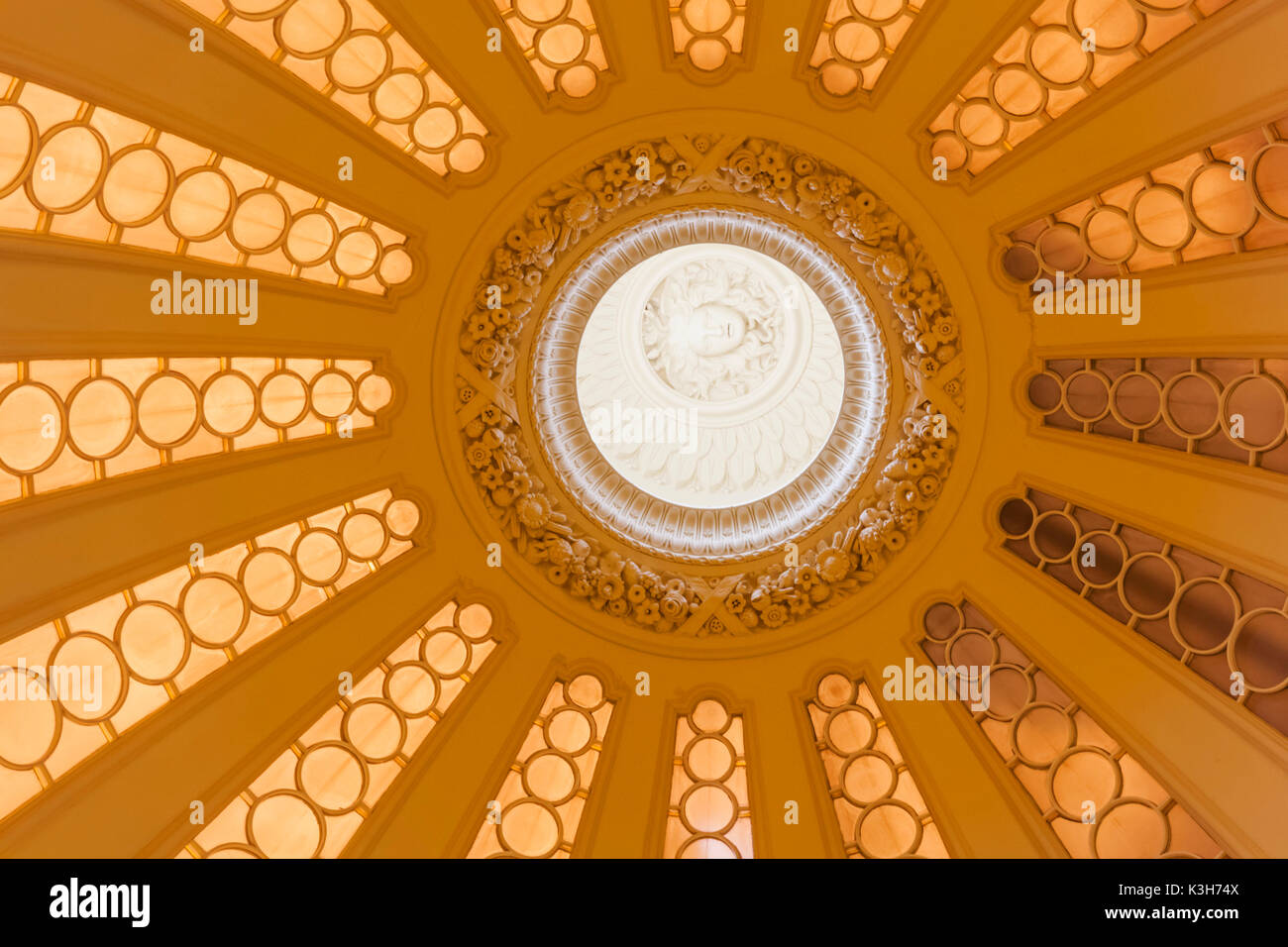 England, Cambridgeshire, Cambridge, Fitzwilliam Museum, Skylight and ...