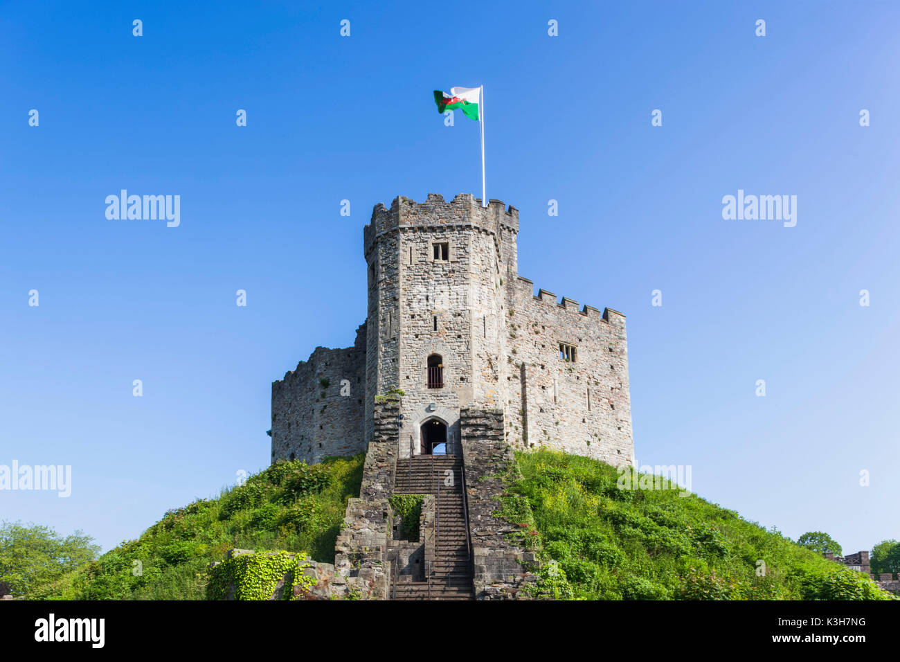 Wales, Cardiff, Cardiff Castle, The Norman Keep Stock Photo - Alamy