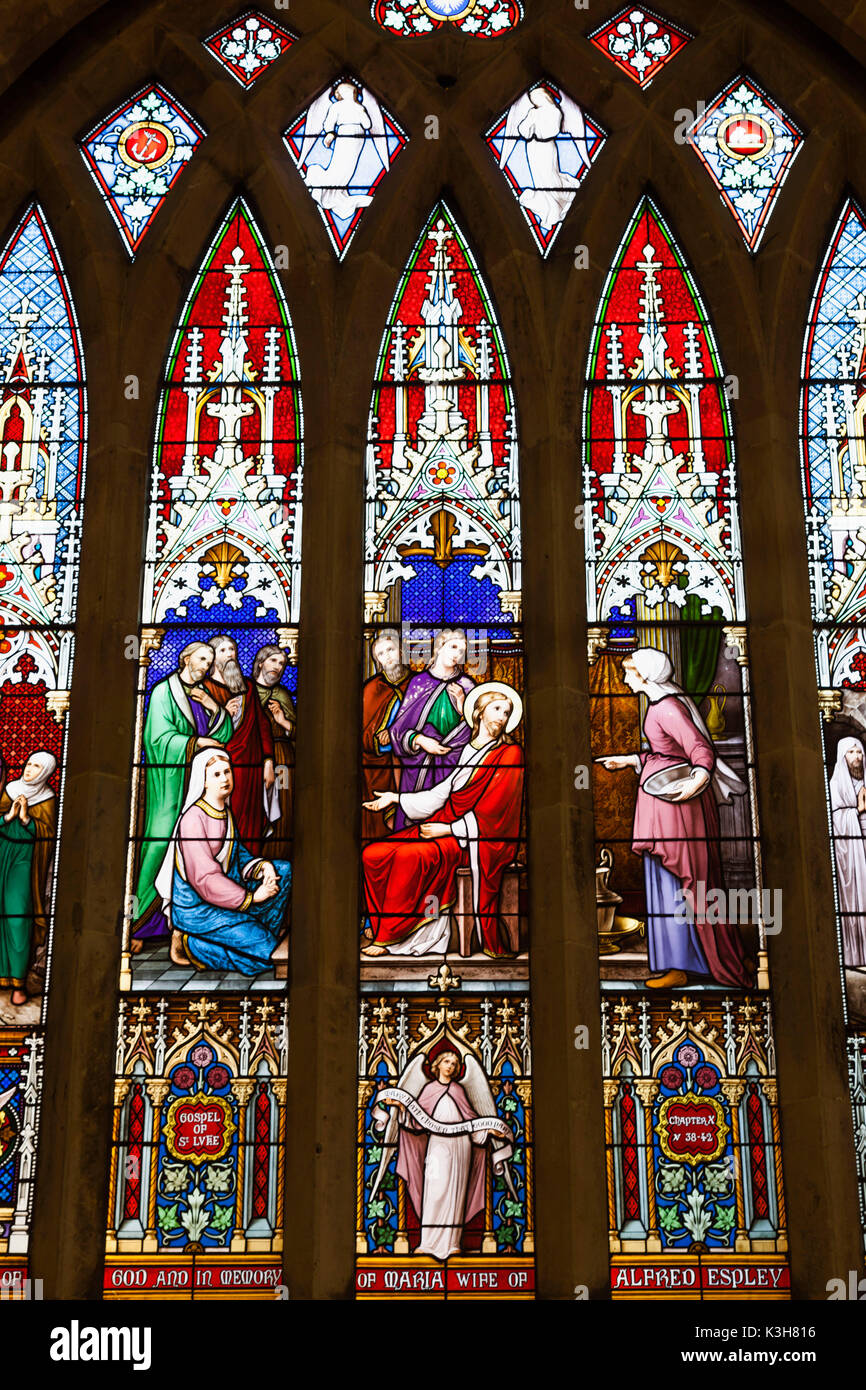 Saints stained glass window hi-res stock photography and images - Alamy
