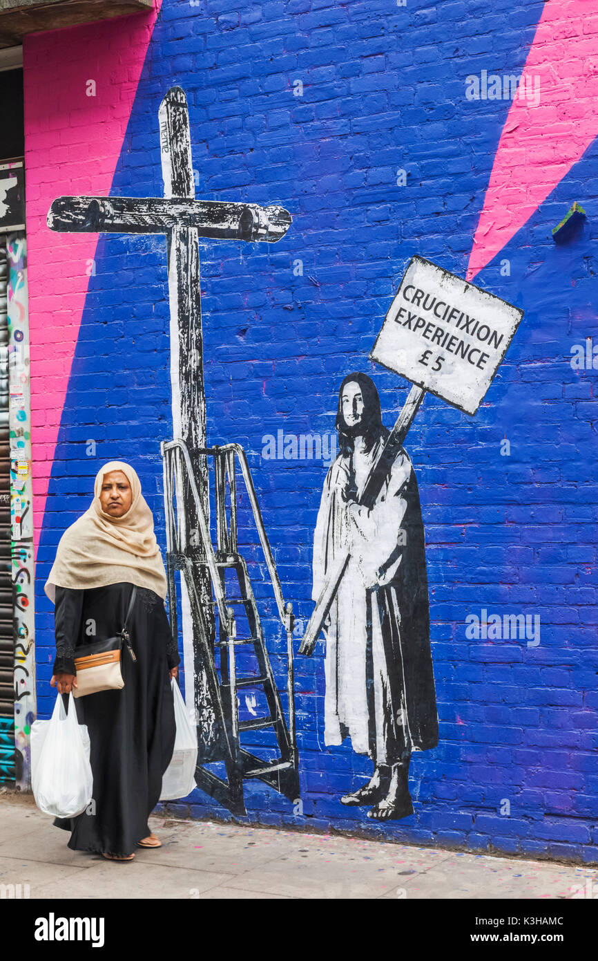 England, London, Shoreditch, Brick Lane, Street Art Stock Photo - Alamy