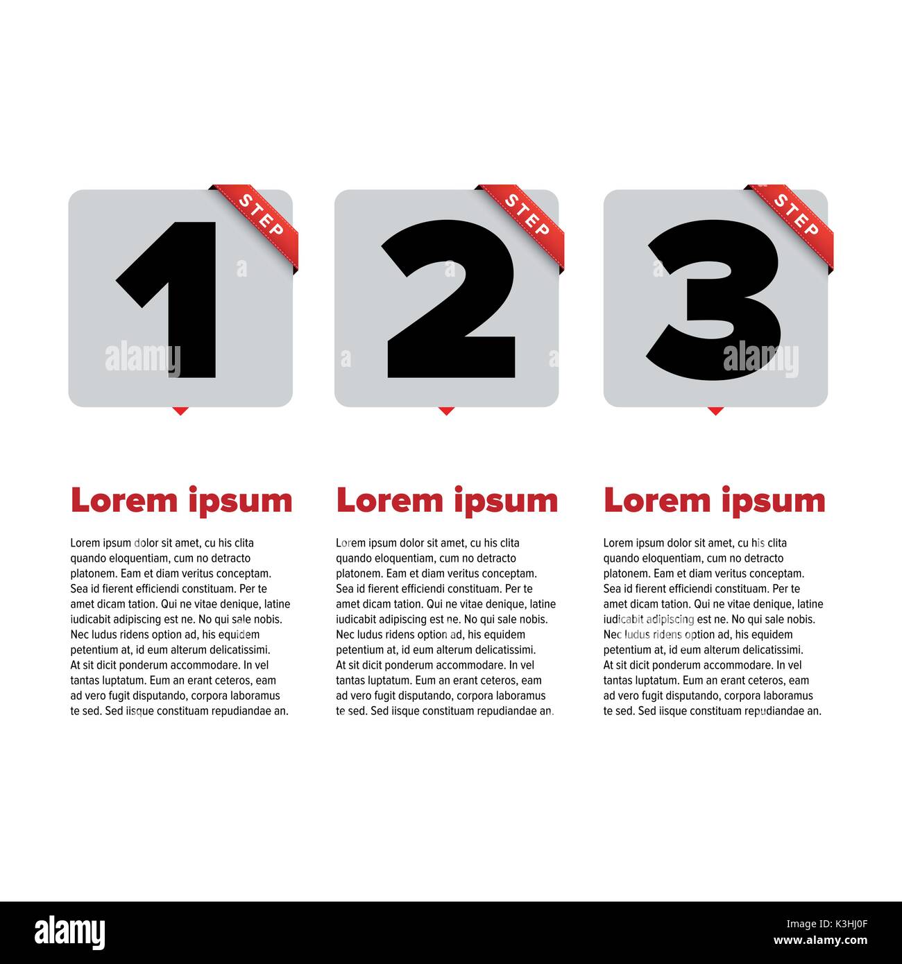 Three steps Cut Out Stock Images & Pictures - Alamy