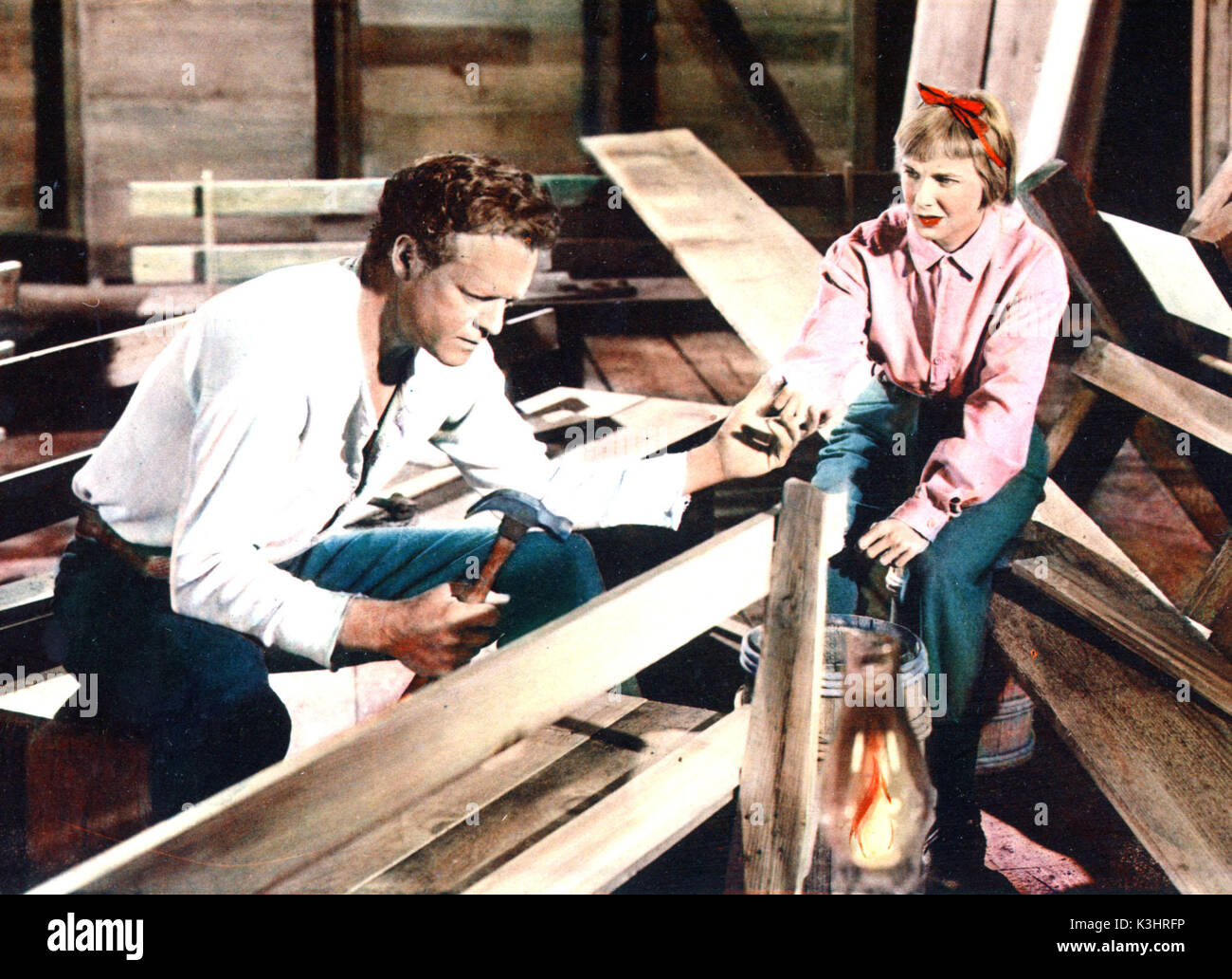 COUNT THREE AND PRAY VAN HEFLIN, JOANNE WOODWARD Date: 1955 Stock Photo ...