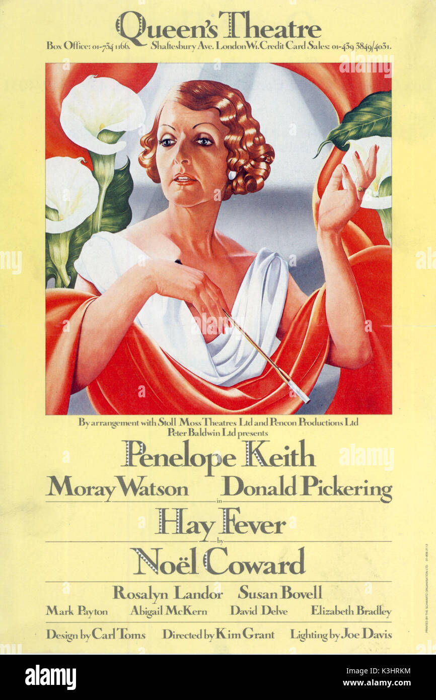 HAY FEVER Queen's Theatre production Stock Photo - Alamy