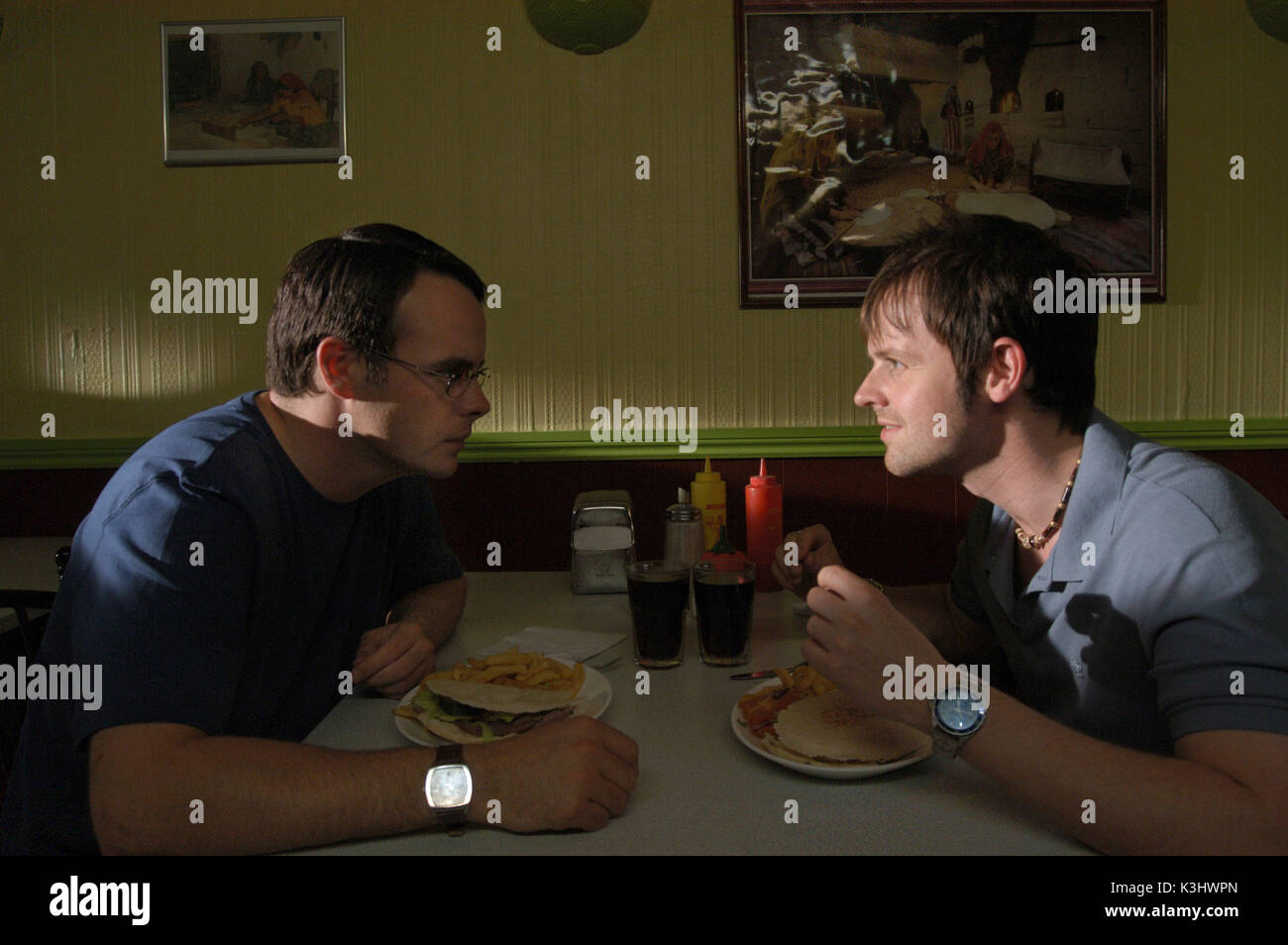 Pictured: Declan Donnelly as Ray Santilli with Anthony McPartlin as ...