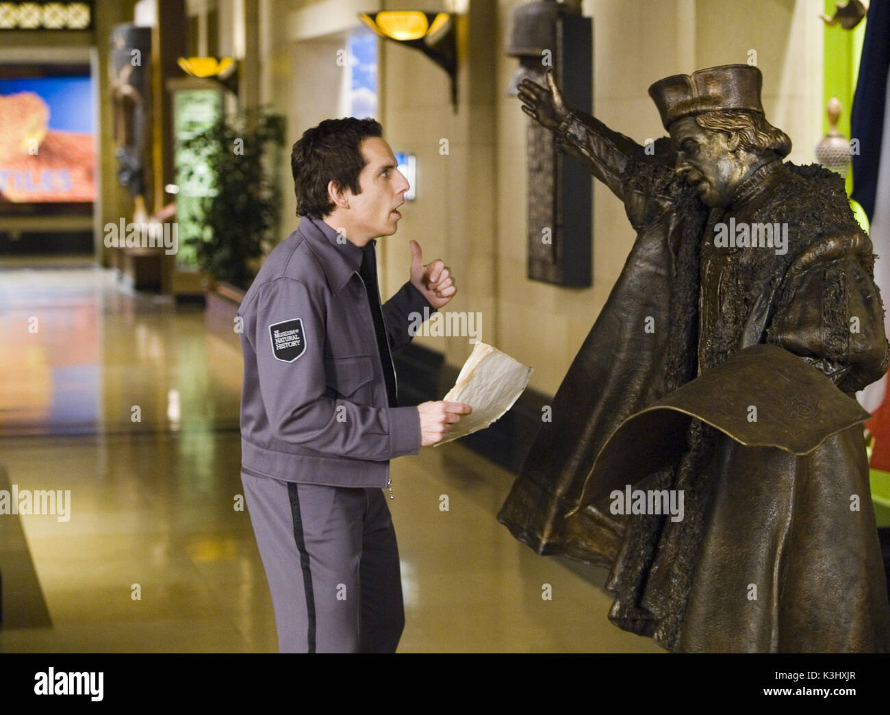 Museum security guard, Larry Daley, can't believe it when a statue of ...
