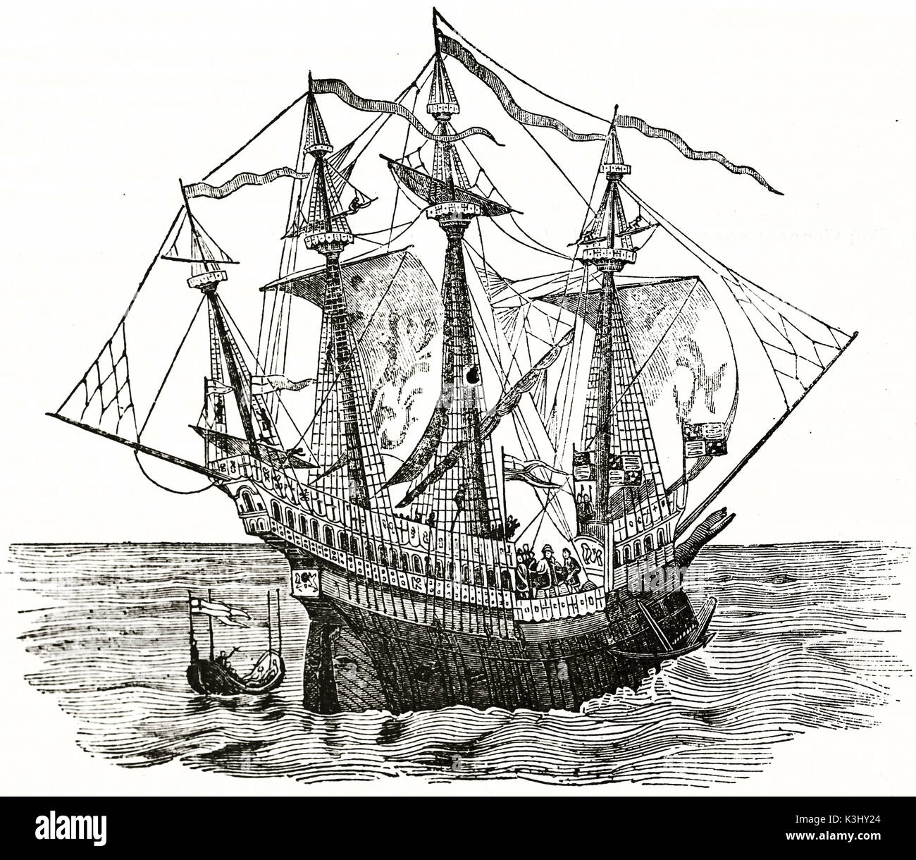 Carrack sailing hi-res stock photography and images - Alamy