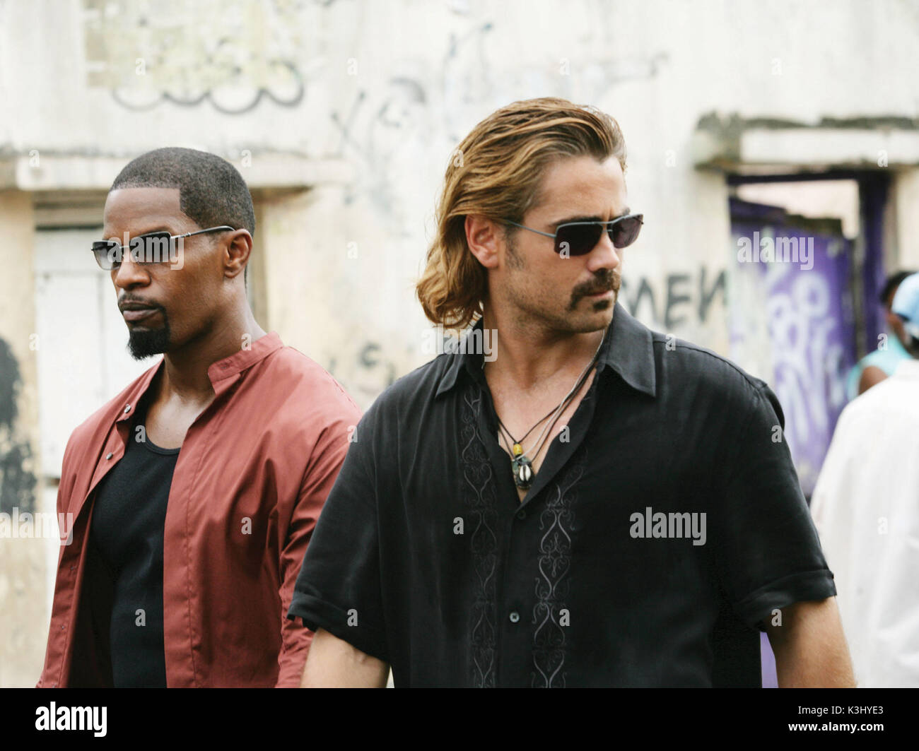 JAMIE FOXX as Detective Ricardo Tubbs and COLIN FARRELL as Detective ...