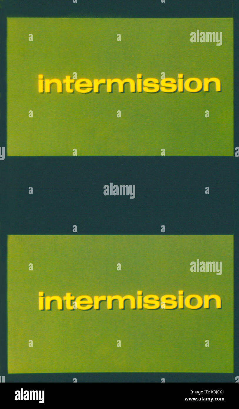 Intermission film hi-res stock photography and images - Alamy