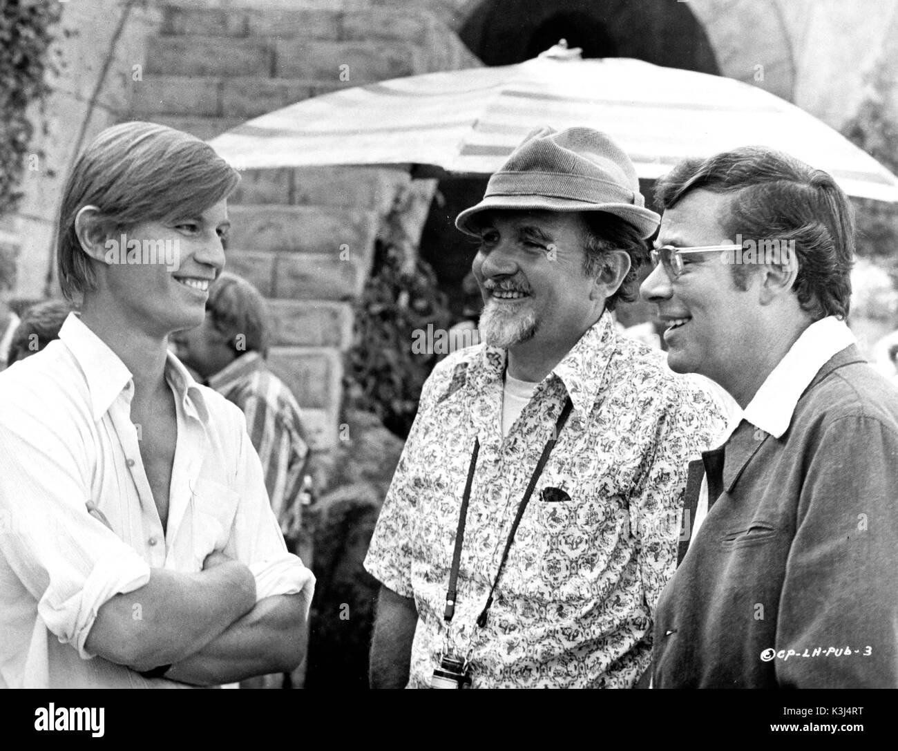 LOST HORIZON from left - actor MICHAEL YORK, director CHARLES JARROTT ...