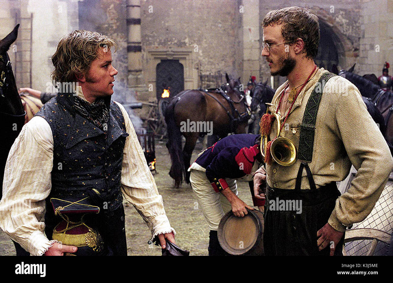 Pictured: Wilhelm Grimm and Jake Grimm (HEATH LEDGER) in a scene from ...