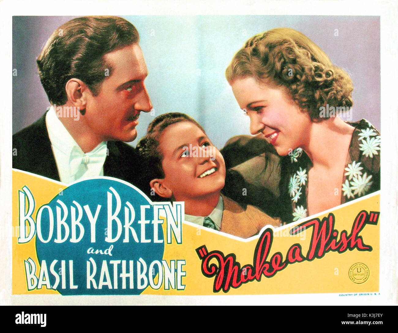 MAKE A WISH from left - BASIL RATHBONE, BOBBY BREEN, MARION CLAIRE MAKE ...