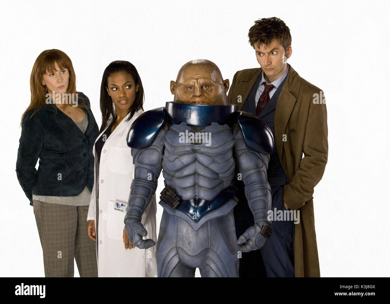 (l-r) CATHERINE TATE as Donna, FREEMA AGYEMAN as Martha, DAN STARKEY as ...