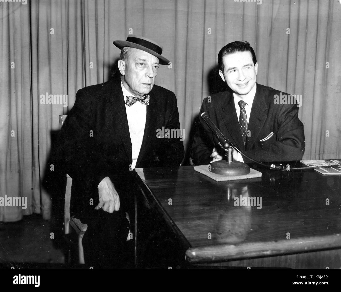 BUSTER KEATON with TV presenter and host JOE FRANKLIN in the 1960s ...