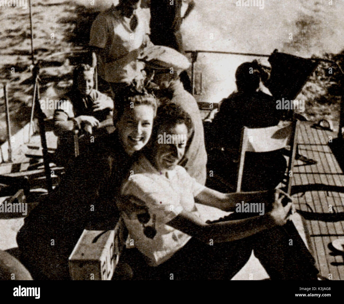 Patricia Roc and her husband Andre Thomas on location in 1950 Stock ...