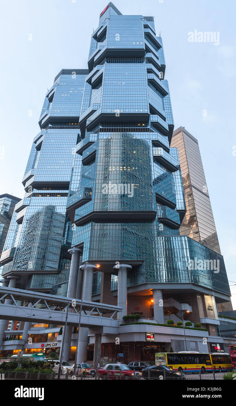 Hong Kong - July 11, 2017: Lippo Centre towers previously known as the ...