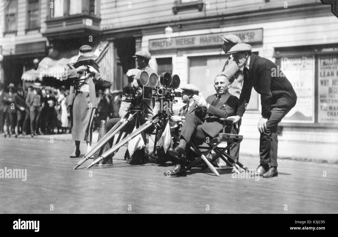 Film director on set Black and White Stock Photos & Images - Alamy