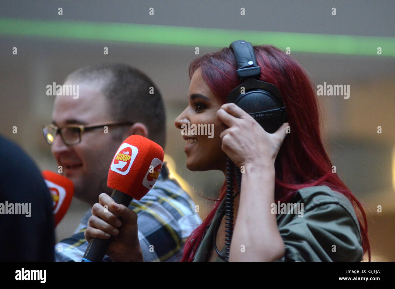 French pop singer Shym's attends public showcase in Lyon, France Stock ...