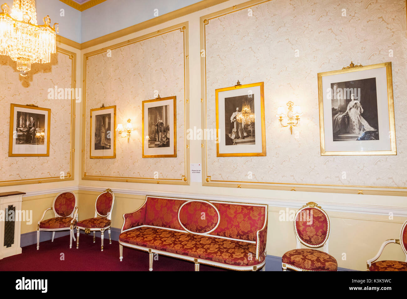 England, London, Royal Albert Hall, The Royal Retiring Room Stock Photo ...