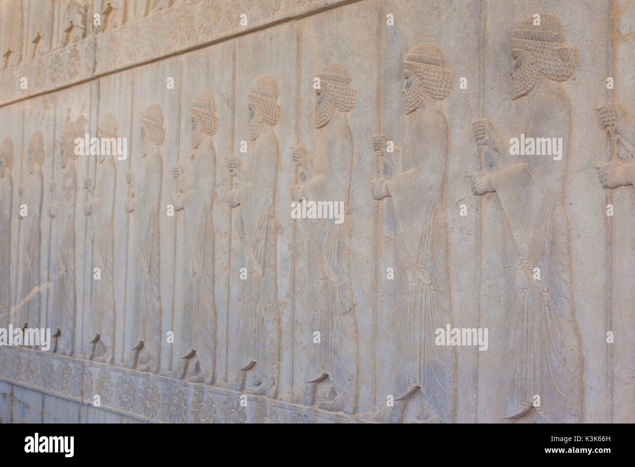 Iran, Central Iran, Persepolis, 6th century BC ancient city, frieze ...