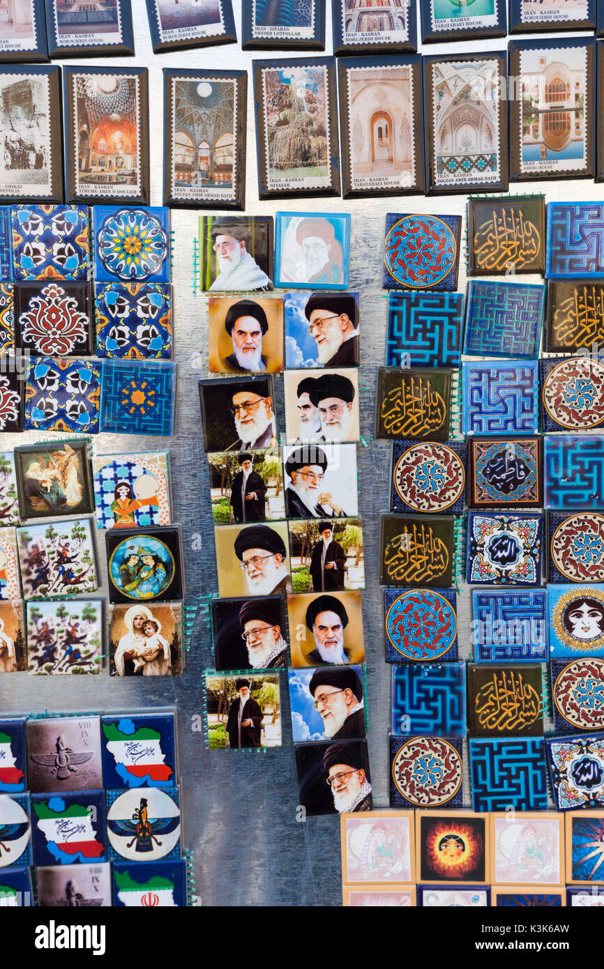 Iran, Central Iran, Kashan, Iranian souvenir fridge magnets Stock Photo ...