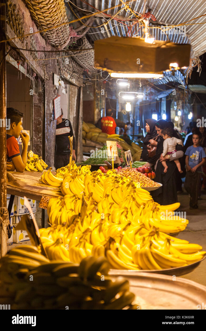 Iran, Southeastern Iran, Kerman, fruit market, banana stand Stock Photo ...