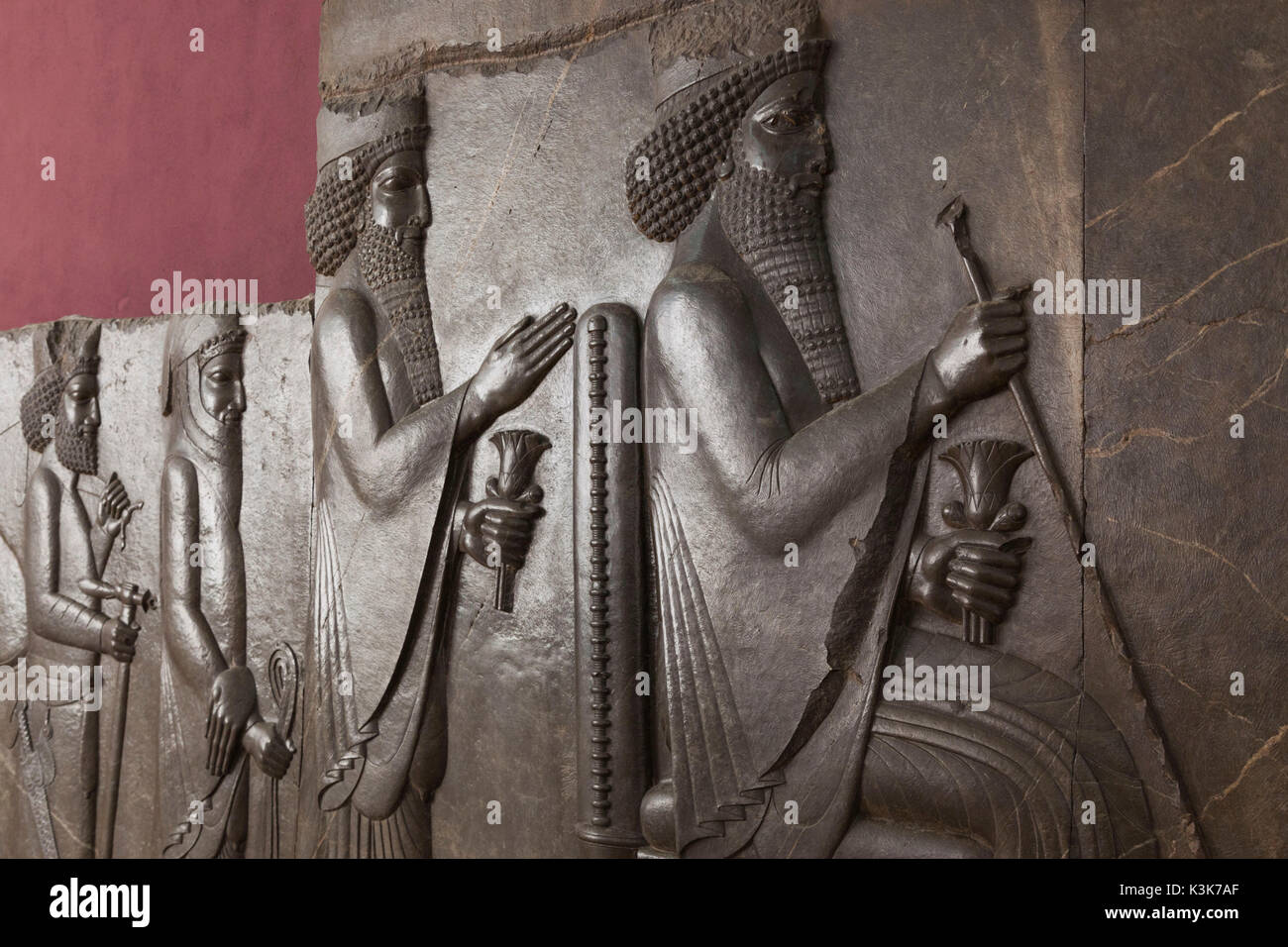 Iran, Tehran, National Museum of Iran, Procession of Xerxes frieze from ...