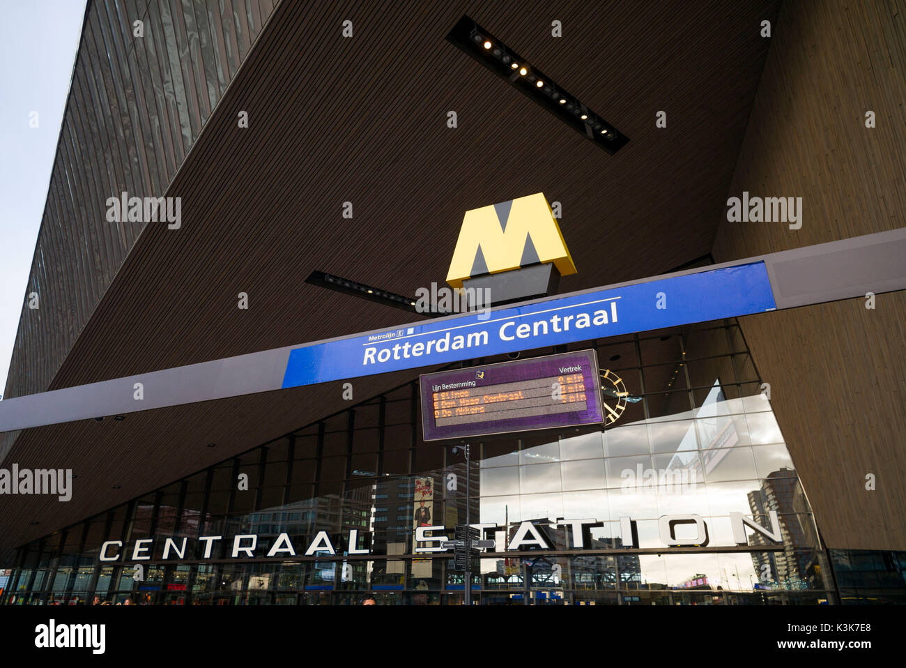 Netherlands, Rotterdam, Rotterdam Central Train Station, exterior Stock ...