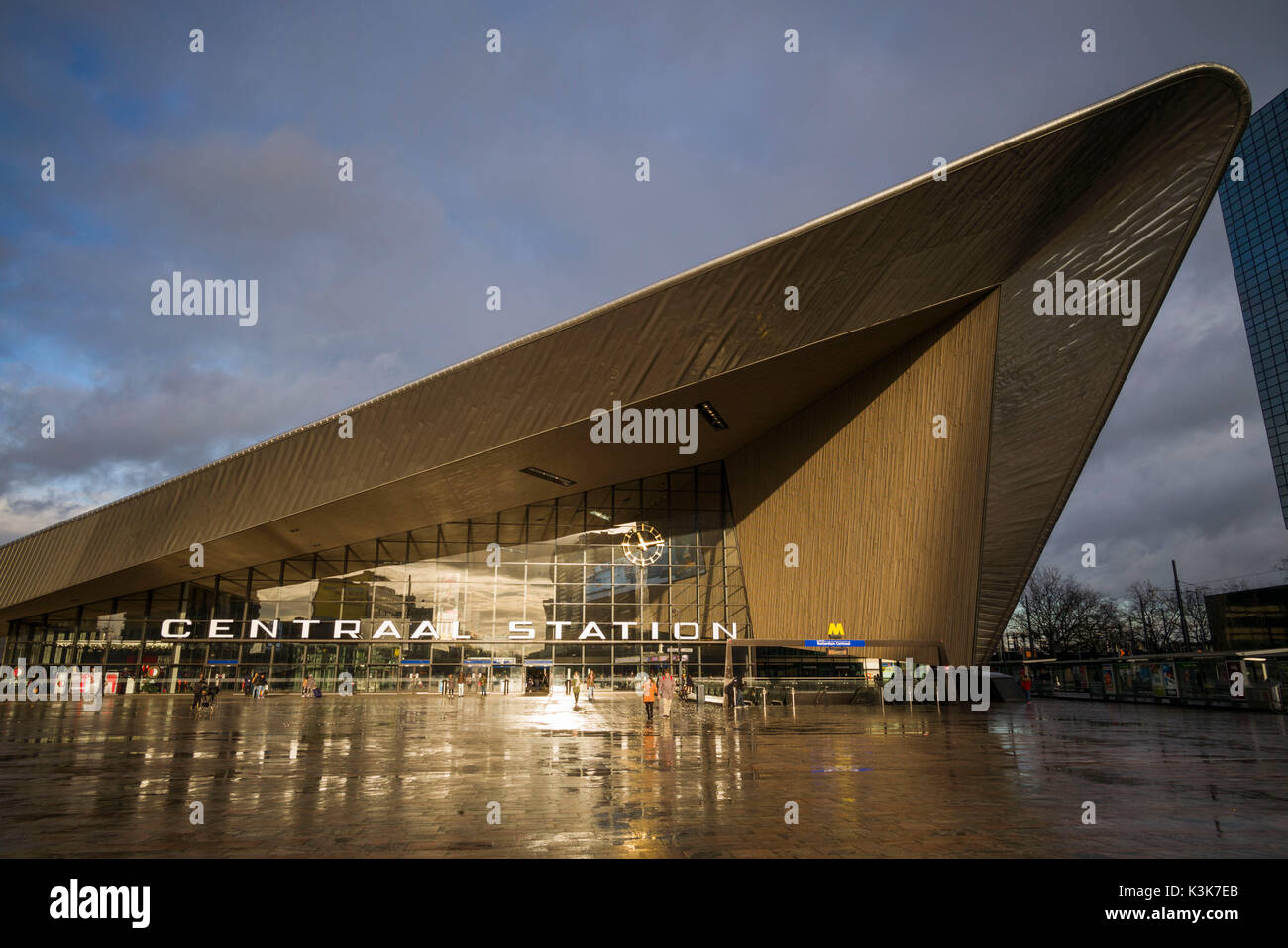 Netherlands, Rotterdam, Rotterdam Central Train Station, exterior Stock ...