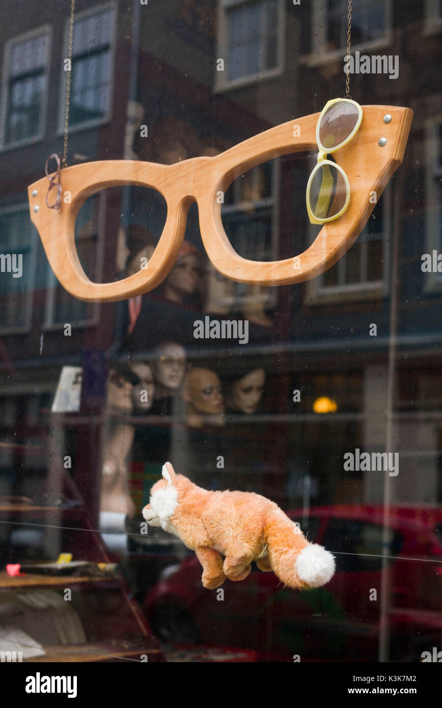 Netherlands, Amsterdam, Jordaan area, eyeglass shop window Stock Photo ...