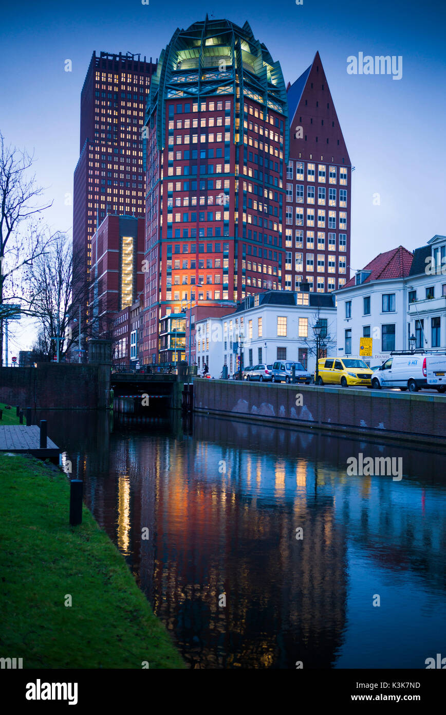 Netherlands, The Hague, commercial center towers by Muzenplein Stock ...