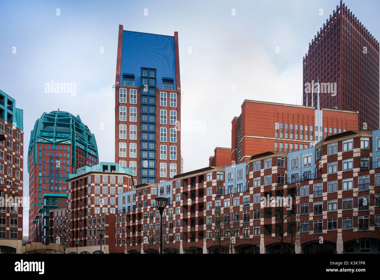 Netherlands, The Hague, commercial center towers by Muzenplein Stock ...
