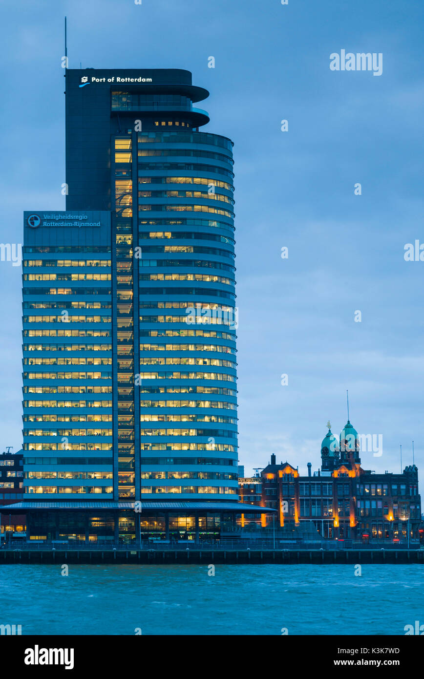 Netherlands, Rotterdam, new commerical towers at the renovated ...