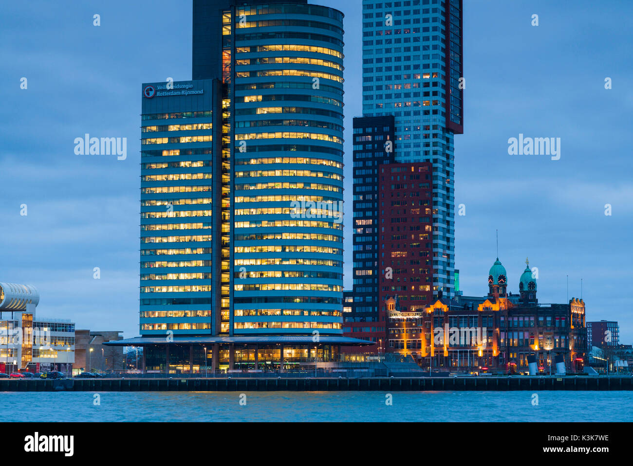 Netherlands, Rotterdam, new commerical towers at the renovated ...