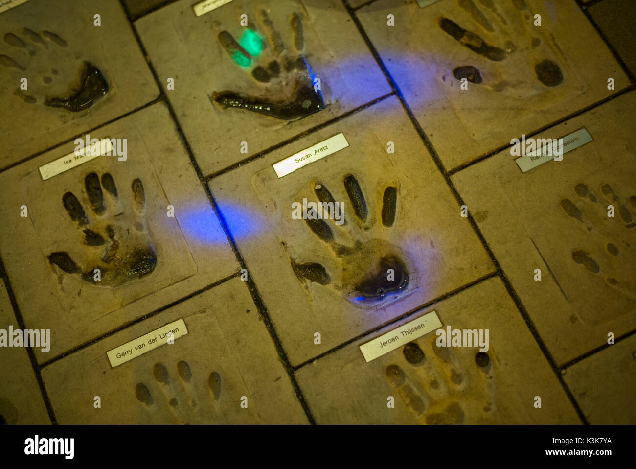 Cement handprints hi-res stock photography and images - Alamy