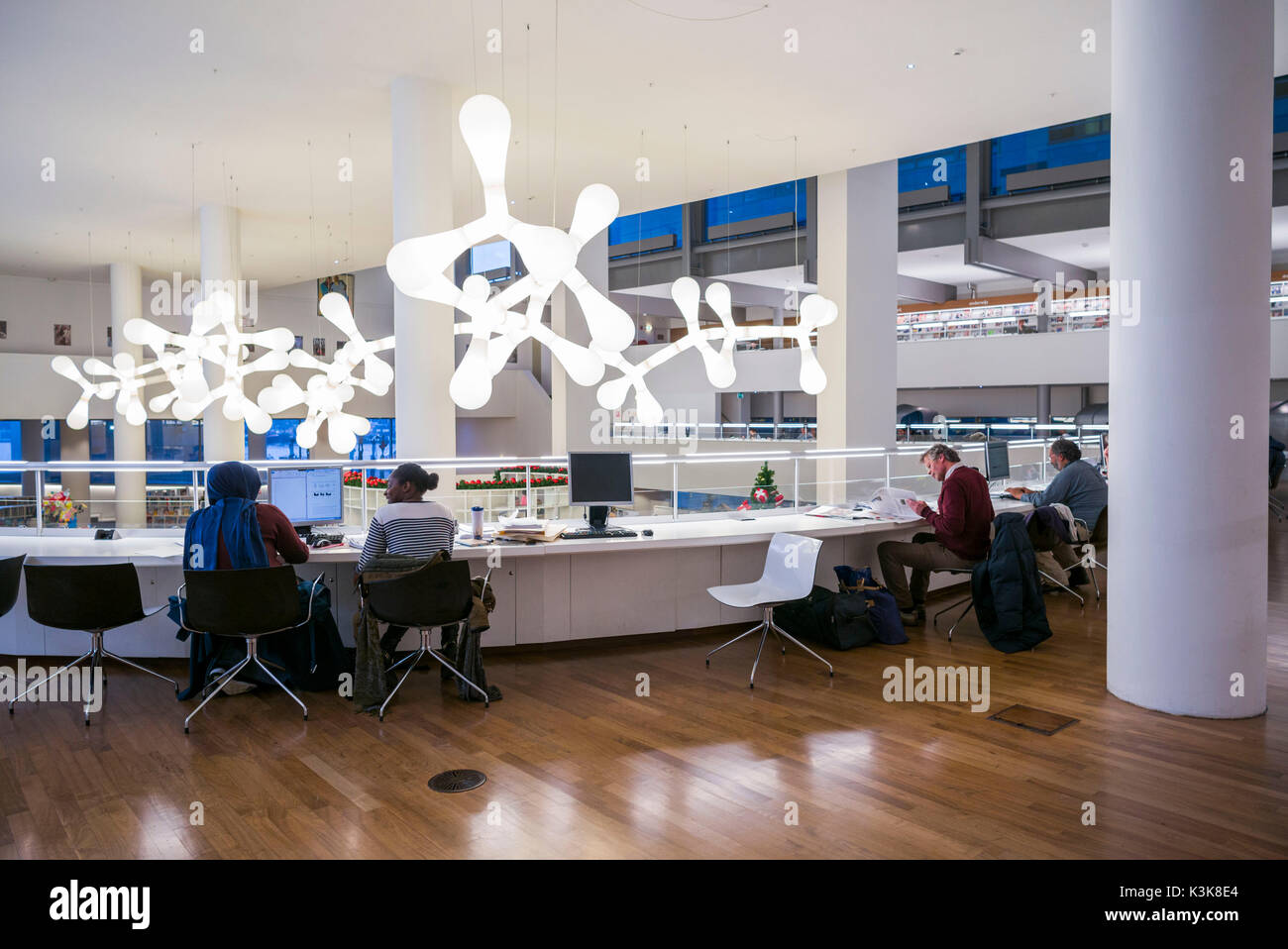 Netherlands, Amsterdam, Amsterdam Public Library, interior Stock Photo ...