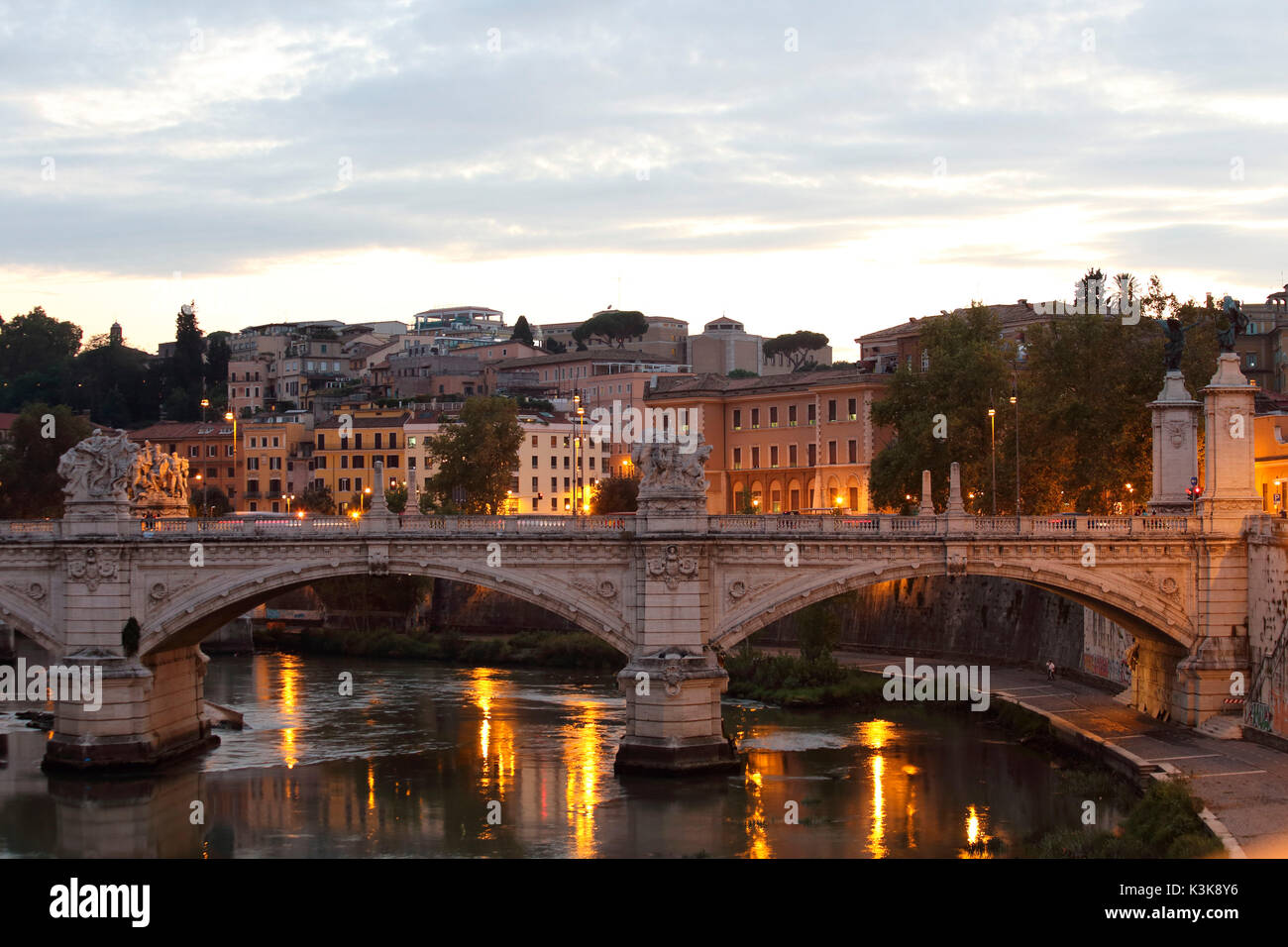 Italy Rome Ponte Vittorio Emanuele II Stock Photo - Alamy