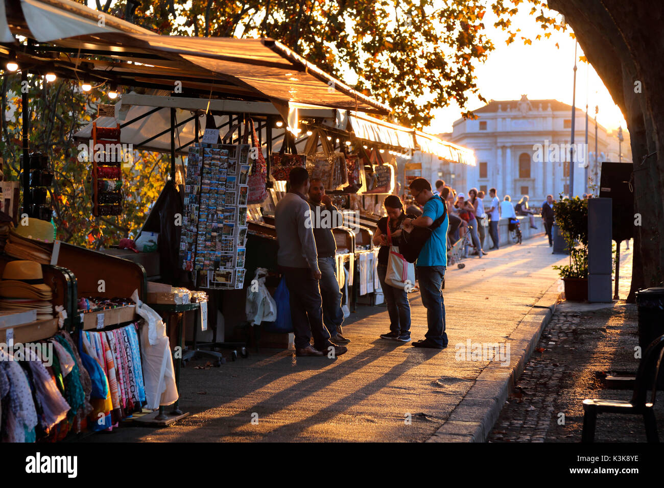 Italy Rome flea market lungotevere castello Stock Photo - Alamy
