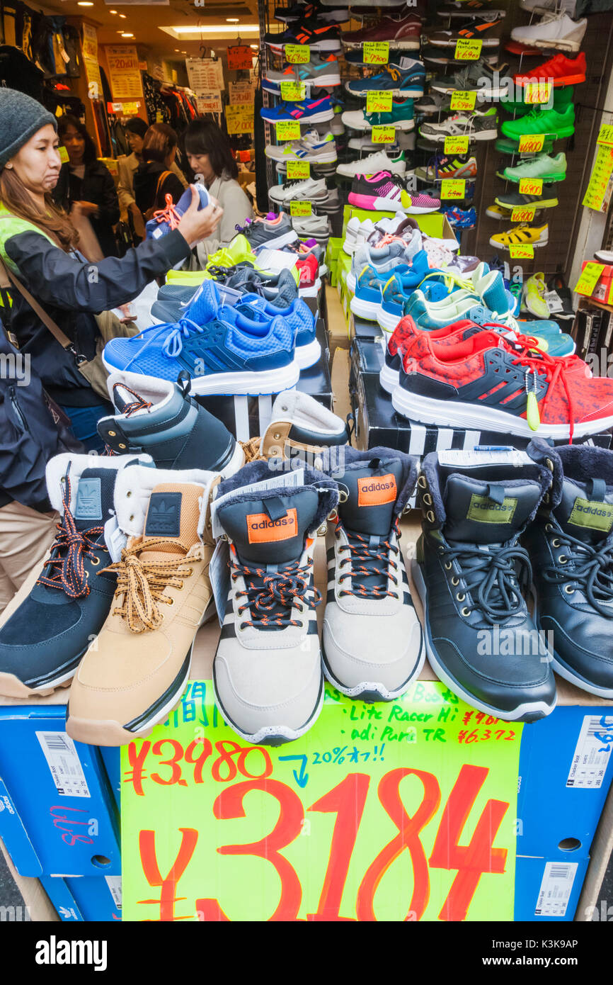 Japan, Hoshu, Tokyo, Ueno, Ameyoko Shopping Street, Store Display of ...