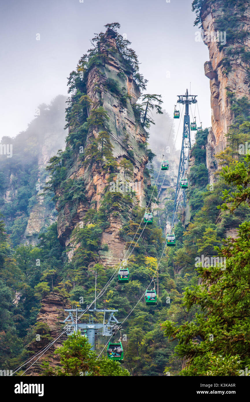 China, Hunan Province, Zhangjiajie City, Zhangjiajie Scenic Park ...