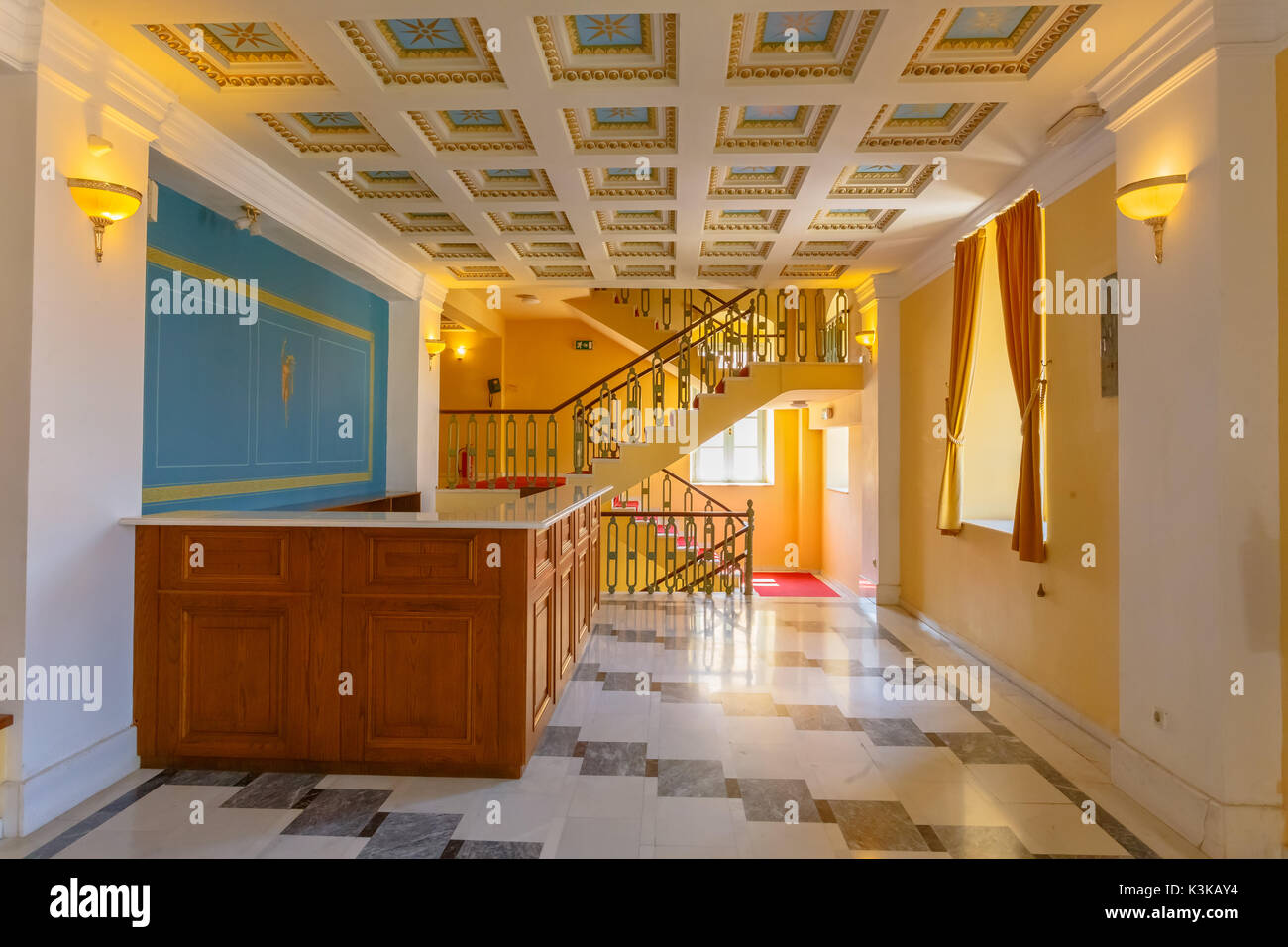 Architectural design and exhibits of the Interior of the famous Apollo ...