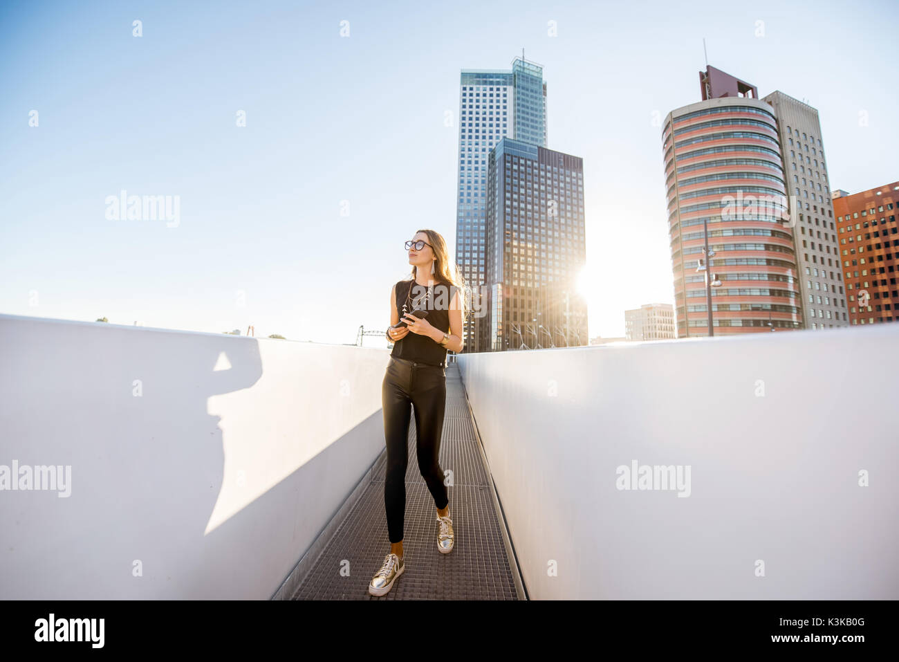 Woman in Rotterdam city Stock Photo - Alamy