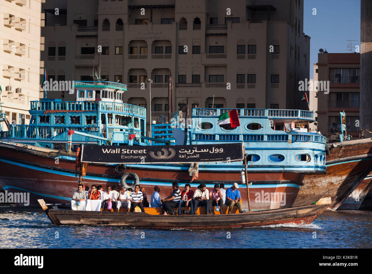 UAE, Dubai, Deira, Dhow ships on Dubai Creek Stock Photo - Alamy