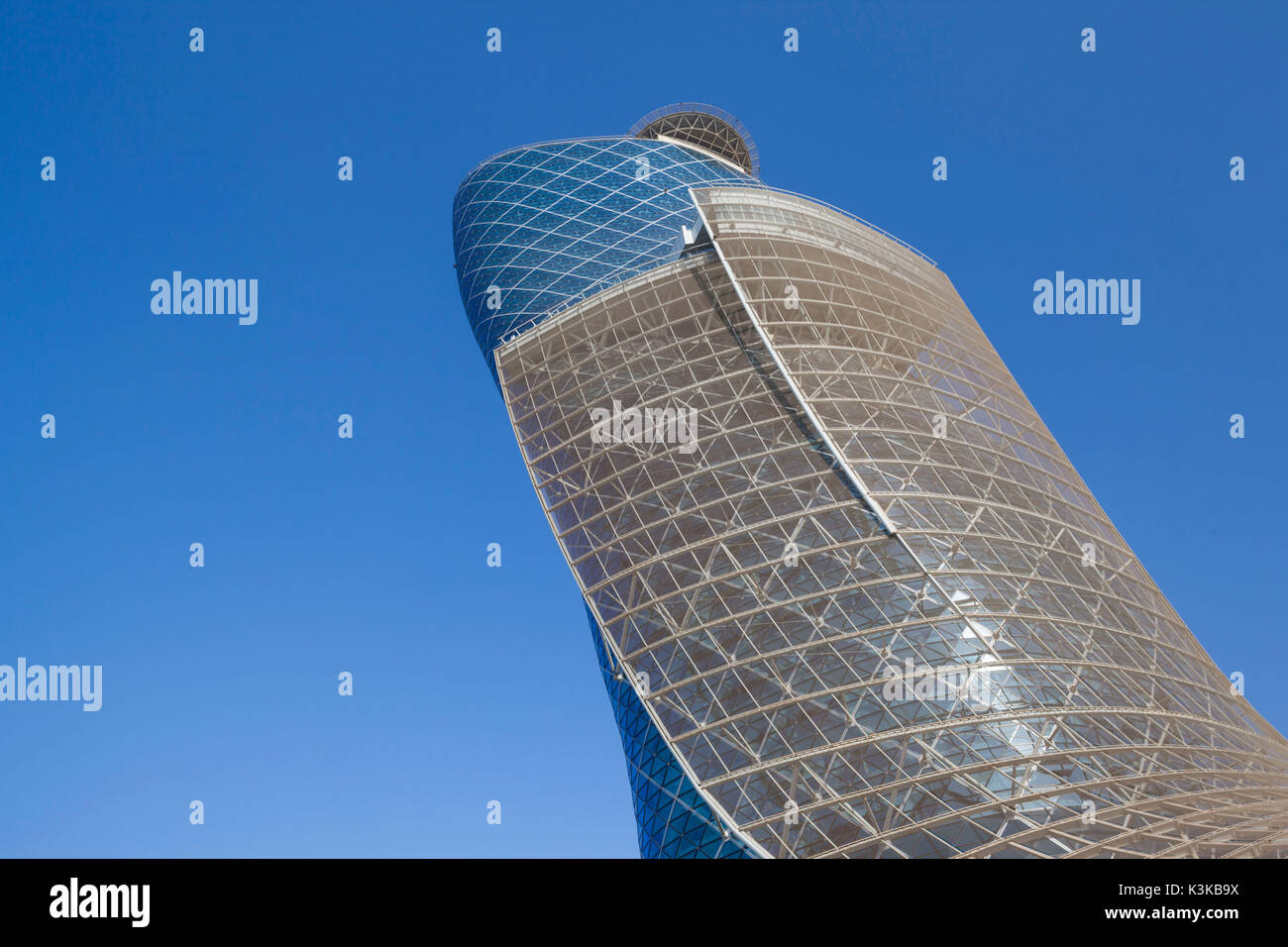UAE, Abu Dhabi, Al Safarat Embassy Area, Capital Gate Tower Stock Photo ...