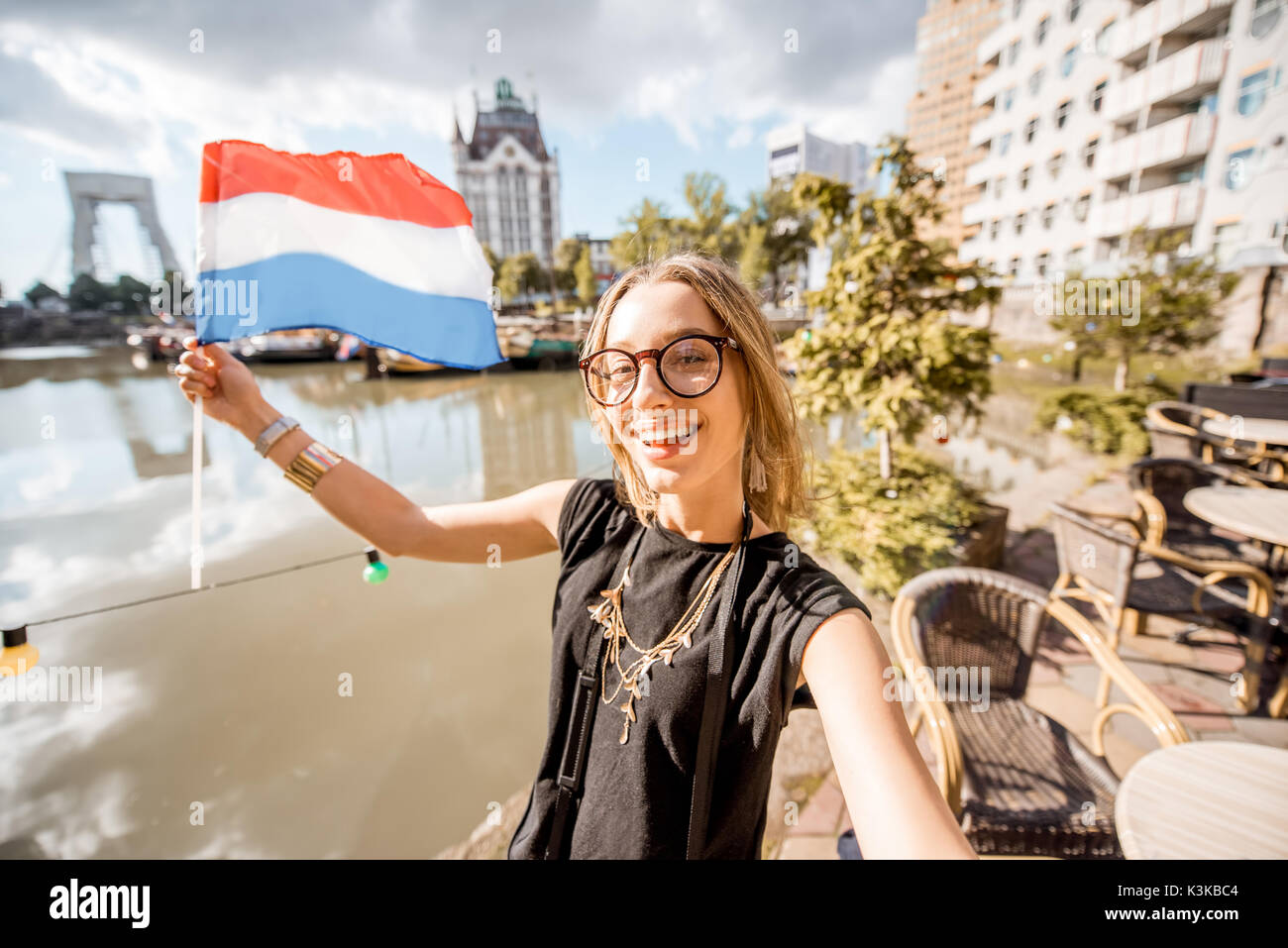 Rotterdam cityscape woman hi-res stock photography and images - Alamy