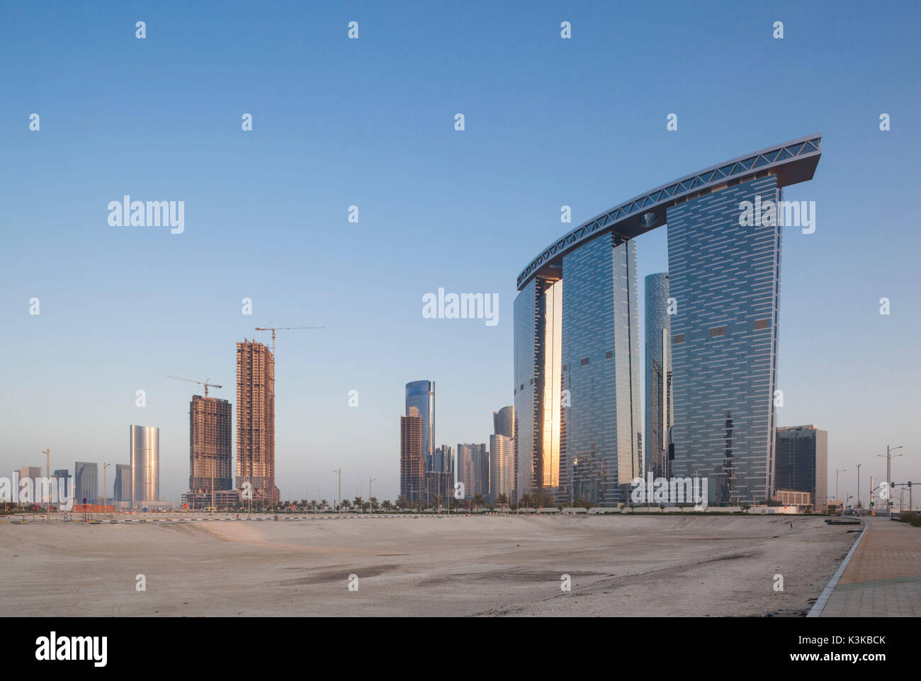 UAE, Abu Dhabi, Al Reem Island, new development area, Gate Towers Stock ...